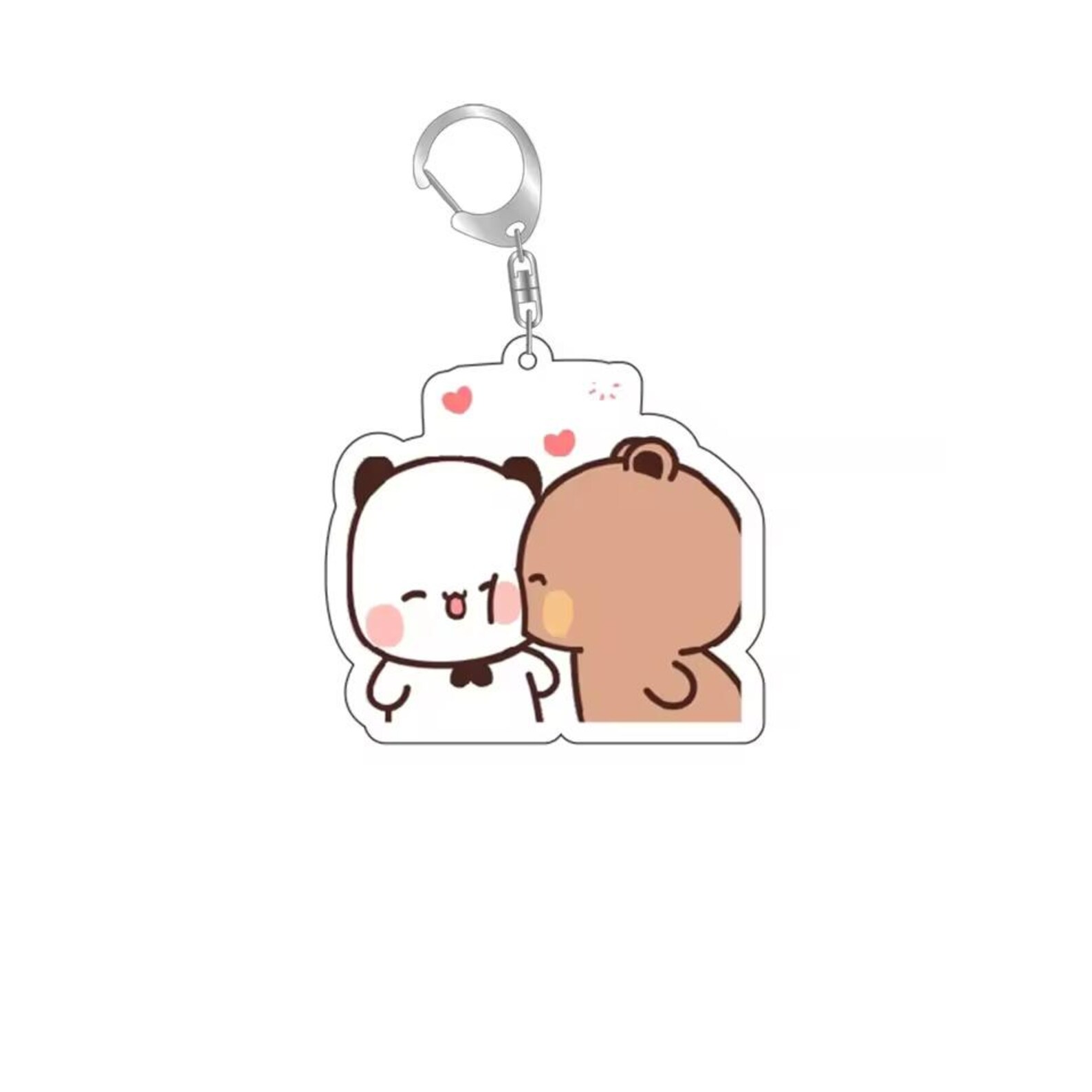 Anime Dudu Bubu Keychain Cute Couple Keychain White & Grey Couple Panda ...