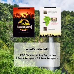 Jurassic Park Party Invitation Template – Editable Canva Dino Invite for Birthday, Cosplay or ...