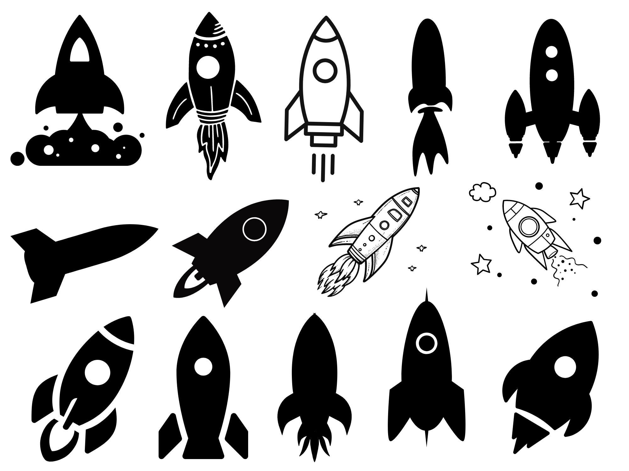 Rocket SVG Bundle, Rocket Dxf, Rocket Png, Rocket Eps, Rocket Vector ...