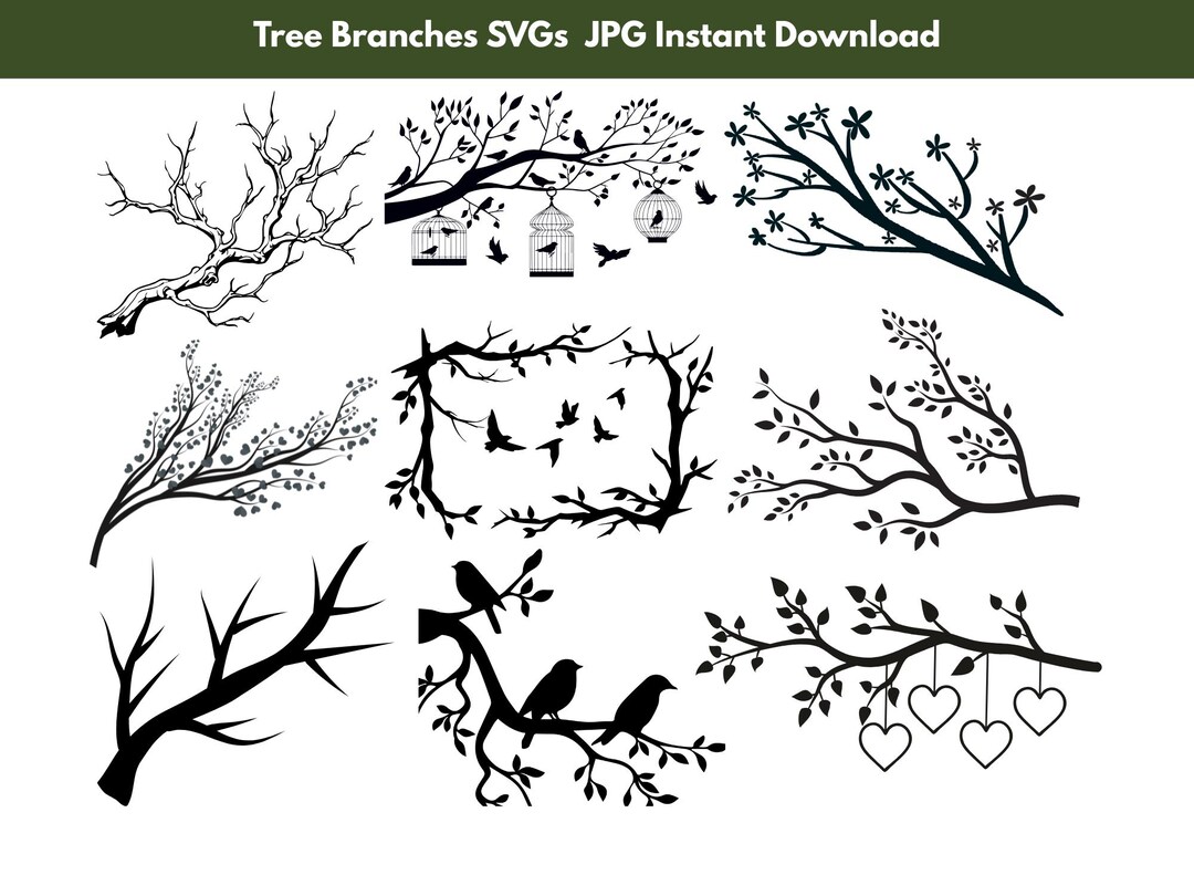 Branch Svg Tree Branch Svg Branch Cricut Svg Branch Svg Cut Files ...