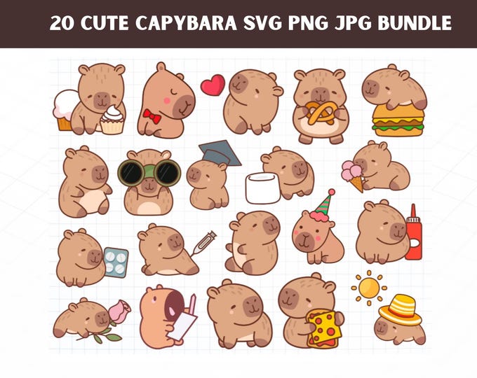 Cute Capybara PNG, Funny Capybara Clipart, Digital Sticker, Hilarious Capybara Clipart,funny ...
