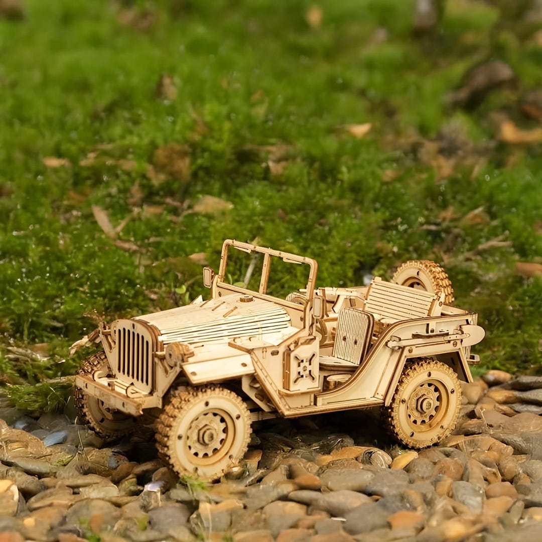 3D Wooden Train Model Puzzle, Car Building Set, Toy Assembly Kit for ...