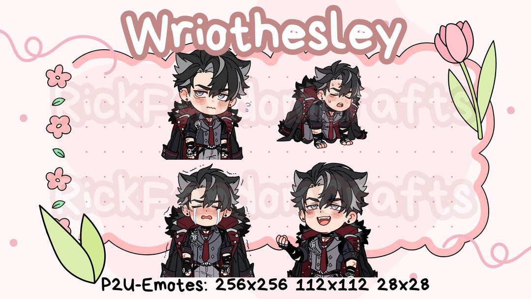 Genshin Impact Wriothesley Emotes (pack 2) - Ready to Use Cute Chibi ...