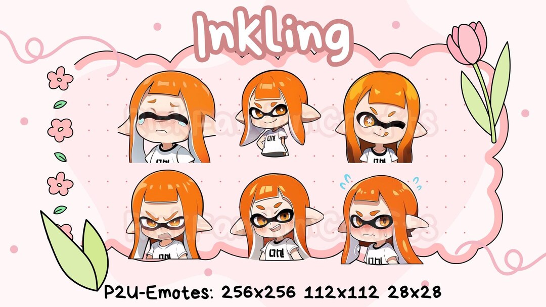 Splatoon Inkling Emotes - Ready to Use Cute Chibi Emotes for Discord ...