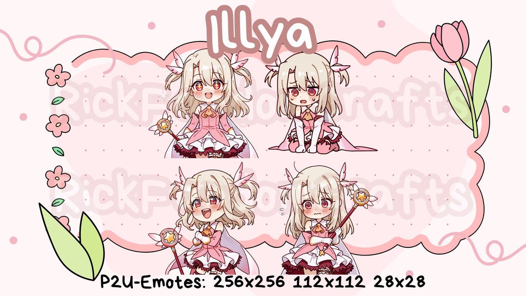 Fate Illyasviel Emotes (pack 1) - Ready to Use Cute Chibi Emotes for ...