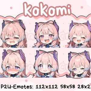 Genshin Impact Kokomi Emotes Ready to Use Cute Chibi Emotes for Discord ...