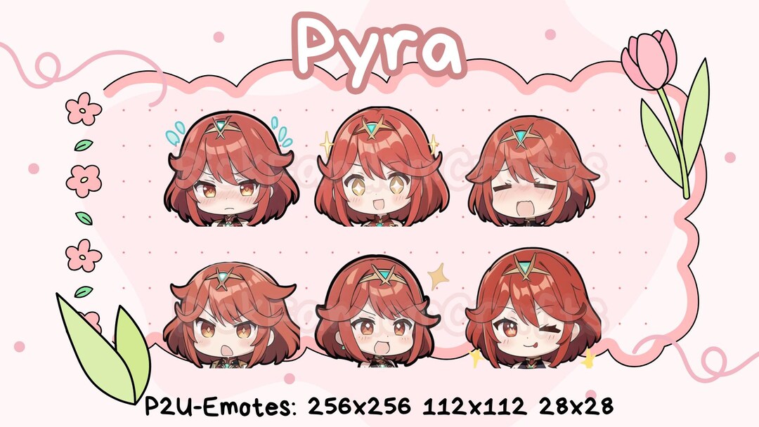 Xenoblade 2 Pyra Emotes - Ready to Use Cute Chibi Emotes for Discord ...