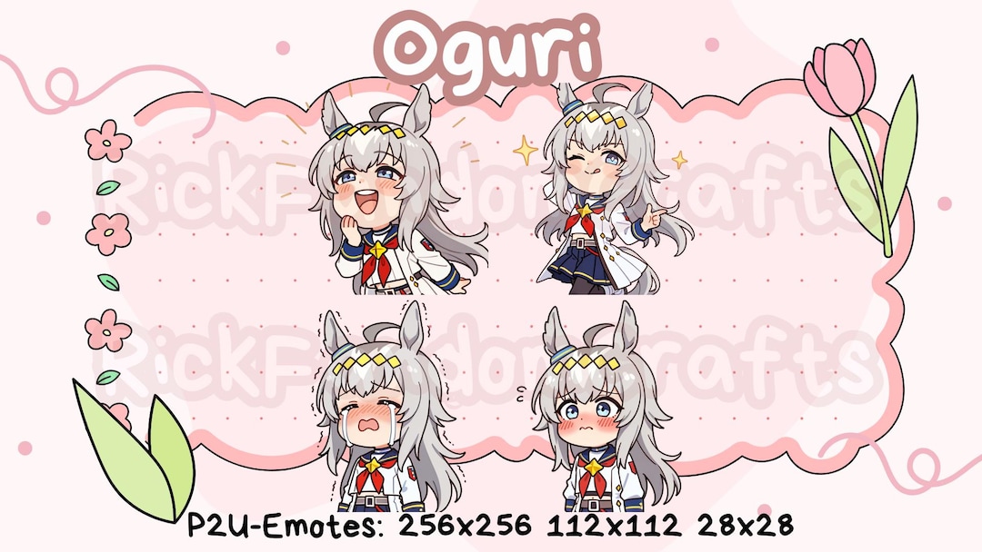 Umamusume Oguri Cap Emotes (pack 1) - Ready to Use Cute Chibi Emotes ...