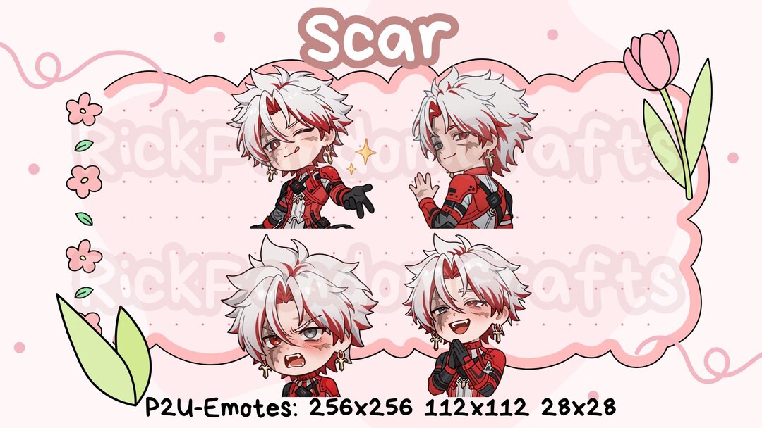 Wuthering Waves Scar Emotes (pack 2) - Ready to Use Cute Chibi Emotes ...