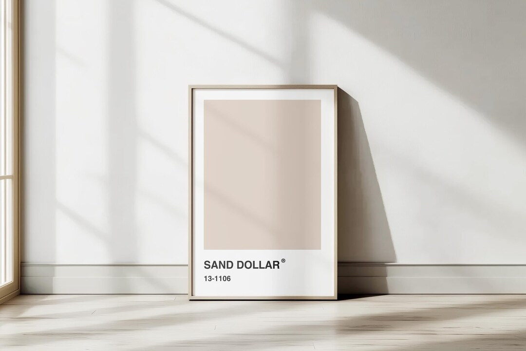 Pantone Sand Dollar Wall Art Print, Neutral Beige Poster - Etsy