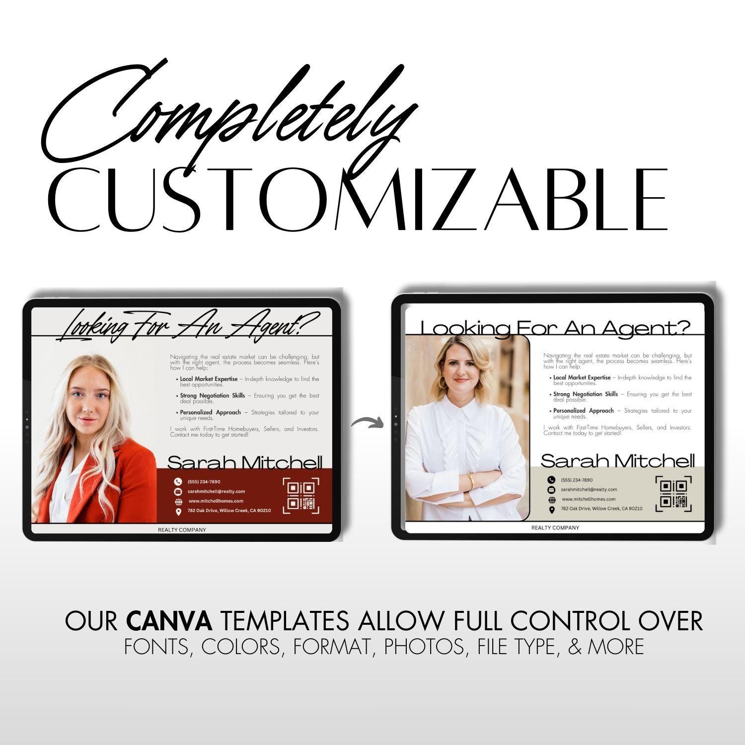 Real Estate Agent Prospecting Postcard | 5.5" X 4.25" Canva Template ...