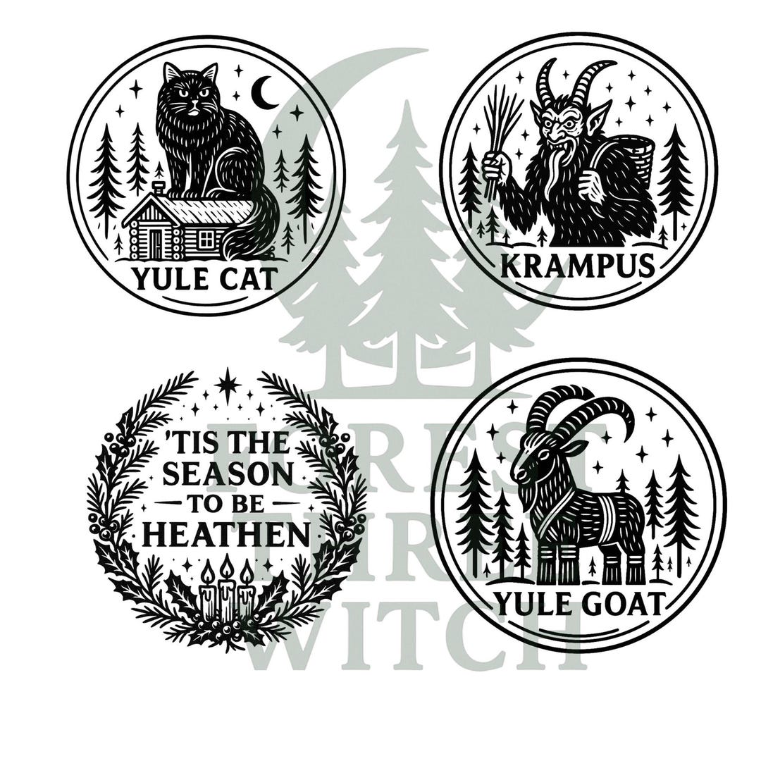 Pagan Yule Ornament SVG Bundle | Laser Cut Files - Etsy UK