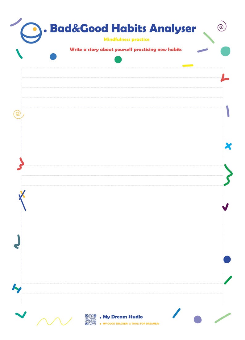 Habit Swap & Awareness Tracker | Printable Bad Habit Analyzer | Self ...