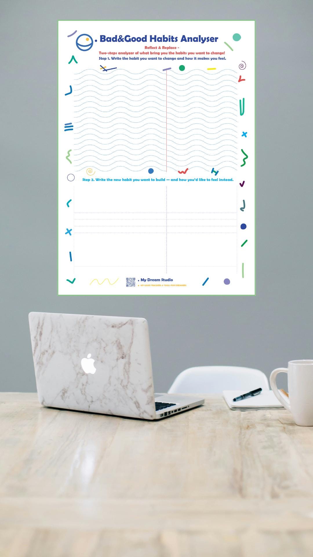 Habit Swap & Awareness Tracker | Printable Bad Habit Analyzer | Self ...