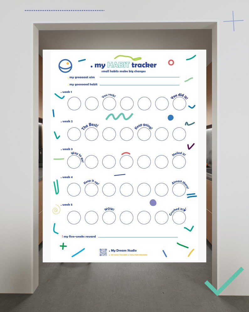 5-week Habit Tracker: Printable Goal Chart (A4 PDF) - Etsy Canada