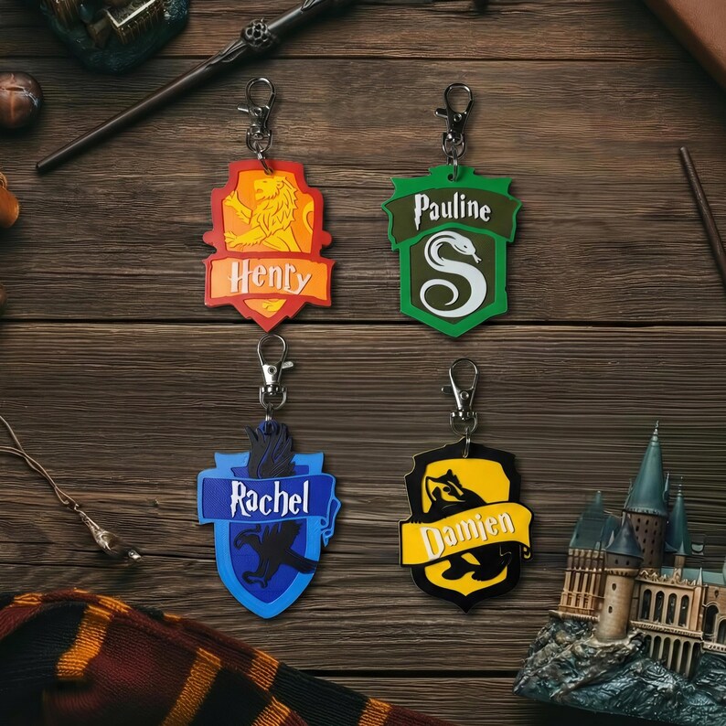 Custom Harry Potter Name Keychain, 3D Printed Hogwarts Bag Tag ...