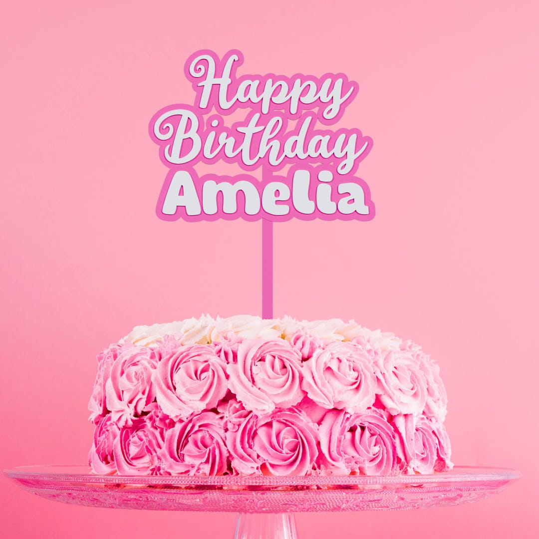 Custom 3D Printed Birthday Cake Topper • Personalized Name • Party ...