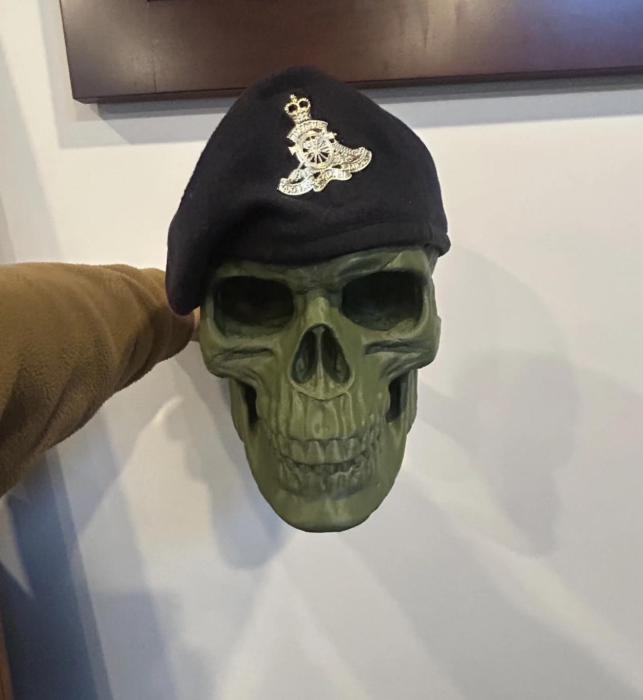 3D Printed Skull Hat Stand - Etsy