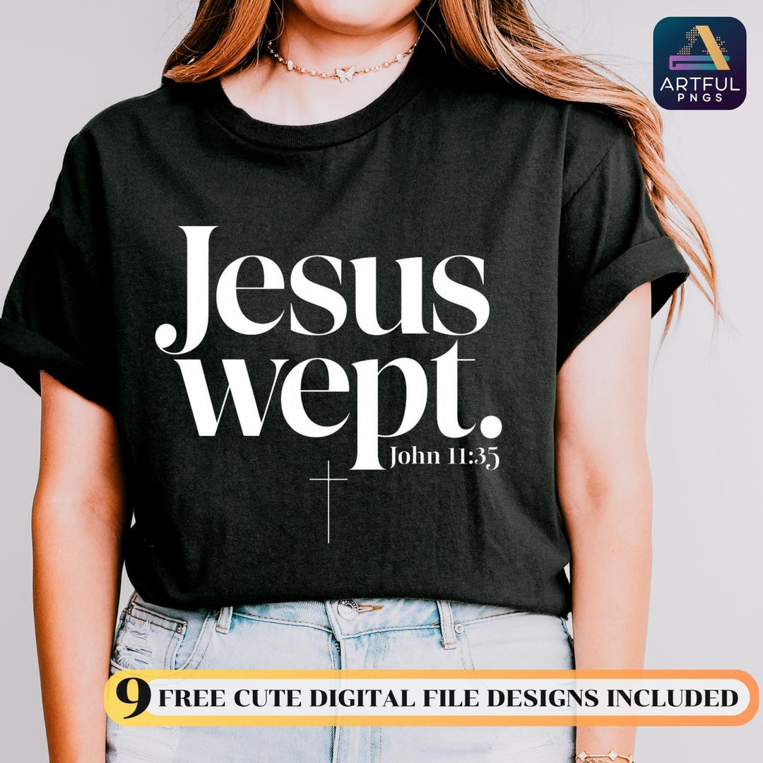 Jesus Wept PNG, John 11:35 Bible Verse, Christian Faith Clipart ...