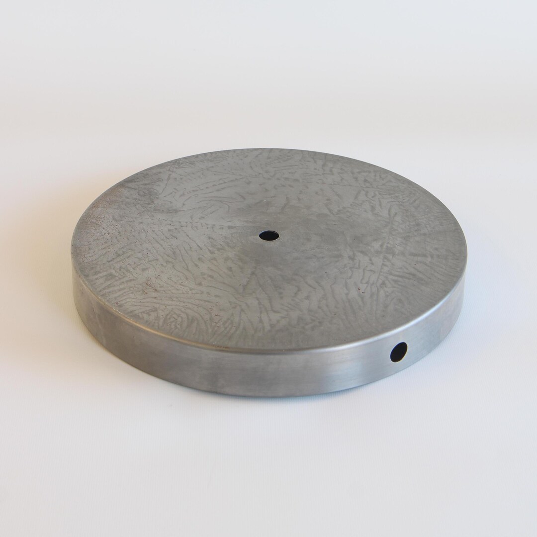 Modern Steel Lamp Base - 8" Flat Lamp Base - DIY Lighting - Etsy
