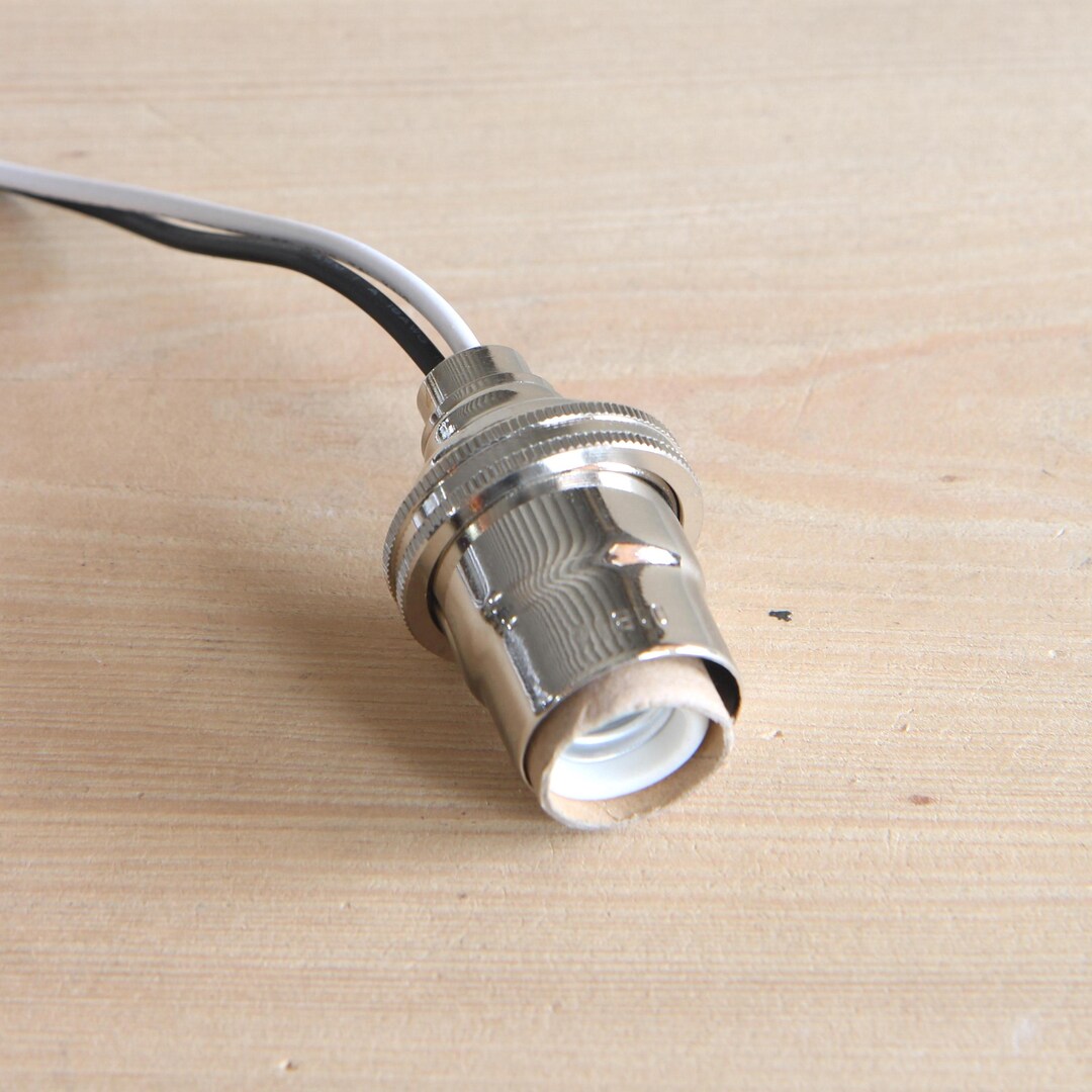 Prewired Candelabra Socket - Polished Nickel - Lamp Parts - Etsy