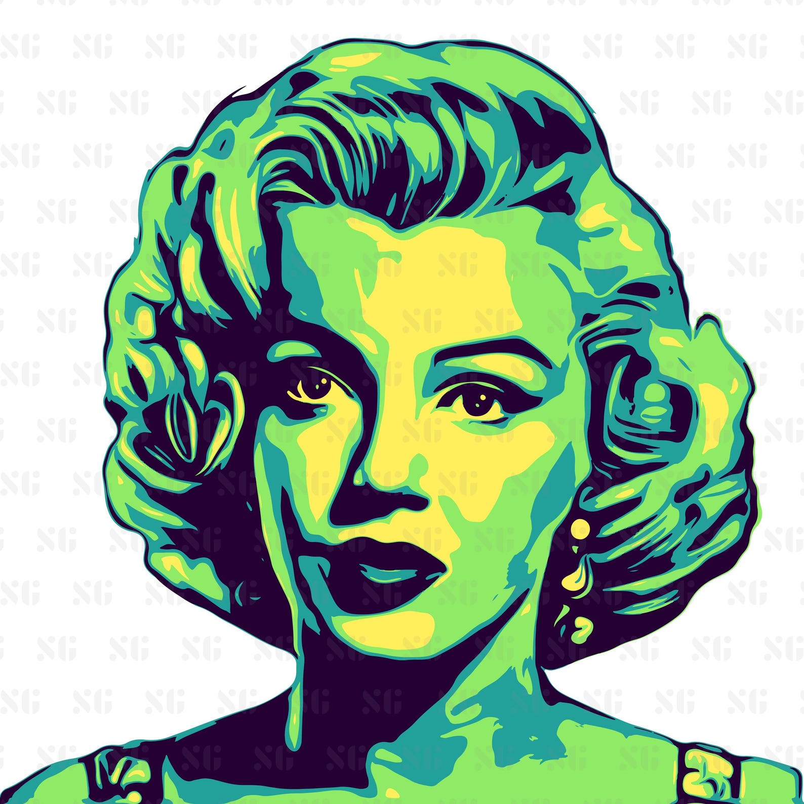 Marilyn Monroe 4 Multilayered Stencil Portrait Design | Digital Art ...
