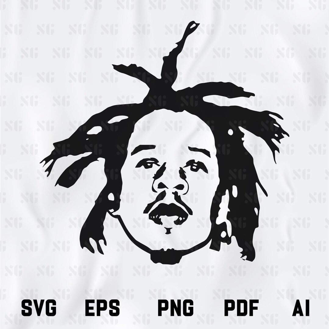 JAY-Z Stencil SVG Portrait | Black and White Silhouette Rapper Portrait ...
