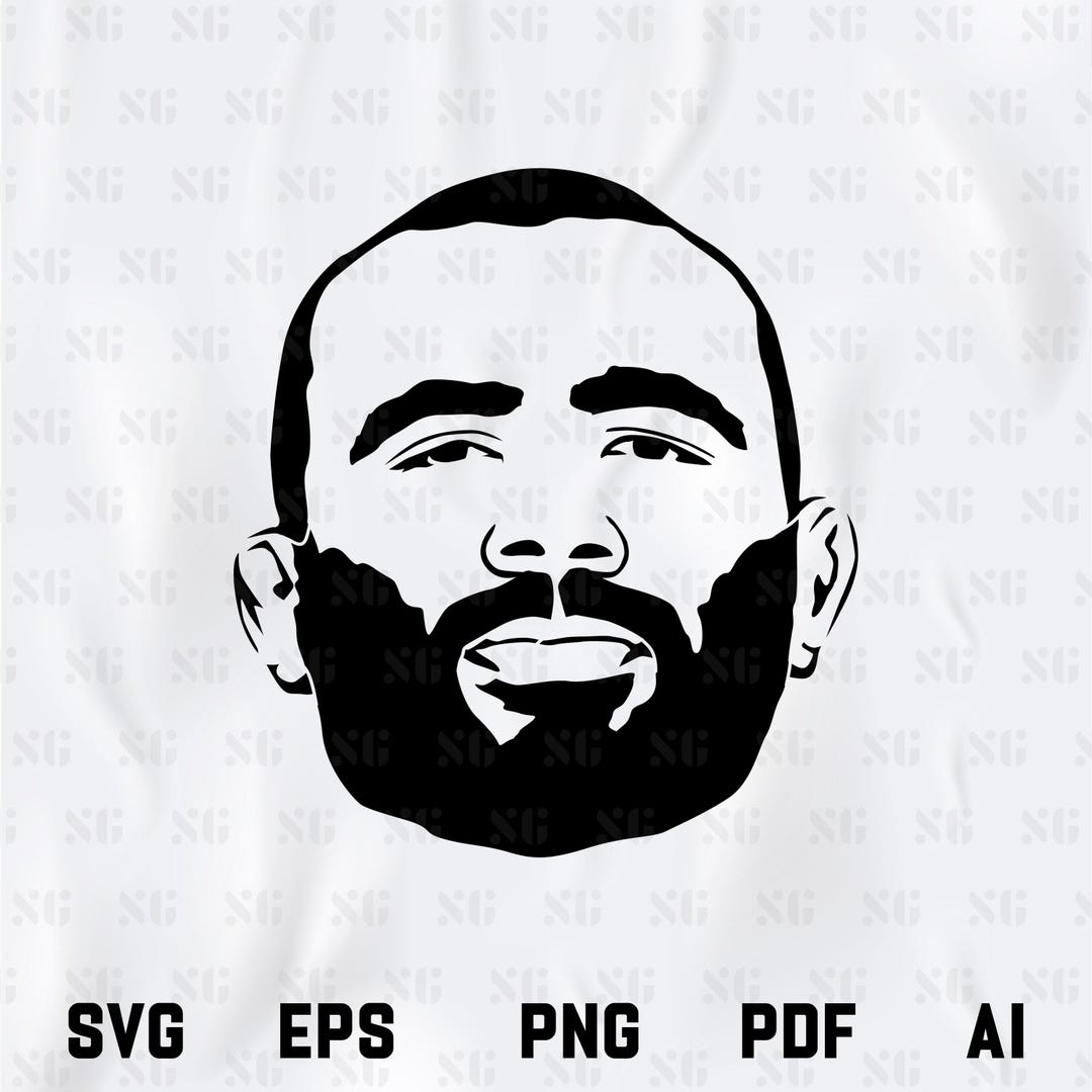 Michael Leitch Stencil SVG Portrait | Silhouette Face Cut Design ...