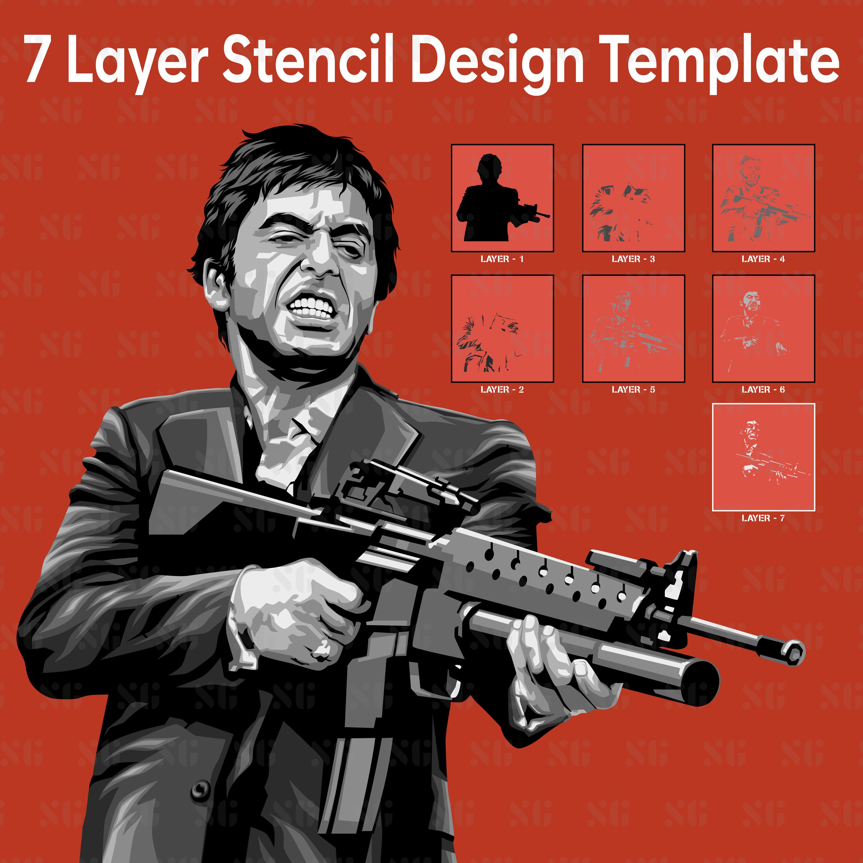 Scarface tattoo stencil - Bronctattooaus.com