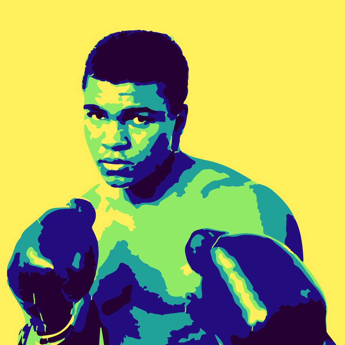 Muhammad Ali Boxer Multi Layered Stencil Vector Template SVG Cut Files ...