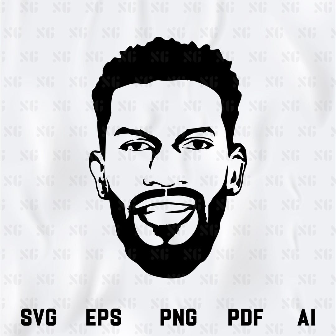 Bakery Jatta Fc25 Stencil Art SVG Portrait | Footballer Clip Art Design ...