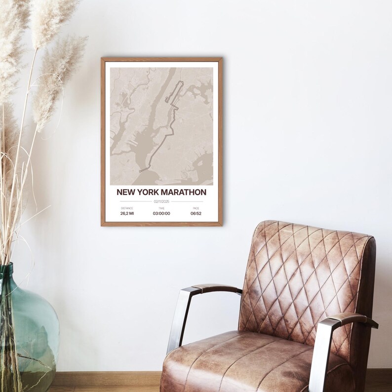 Custom Running Route Map | Personalized Marathon Poster | Strava GPX ...