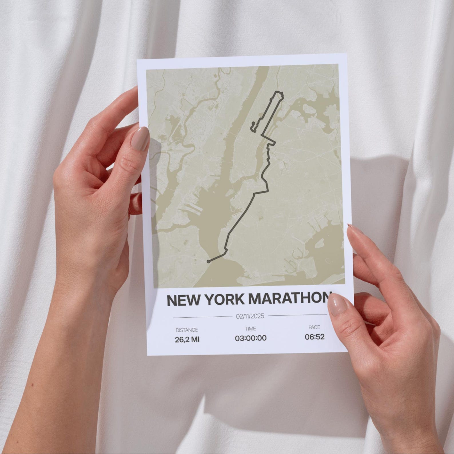 Custom Running Route Map | Personalized Marathon Poster | Strava GPX ...