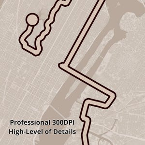 Custom Running Route Map | Personalized Marathon Poster | Strava GPX ...