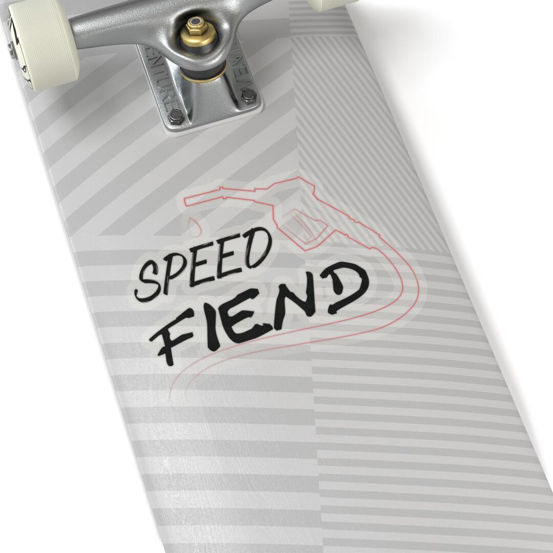 SPEED FIEND Kiss-cut Stickers, Red Gas Pump Silhouette Decal, Car ...