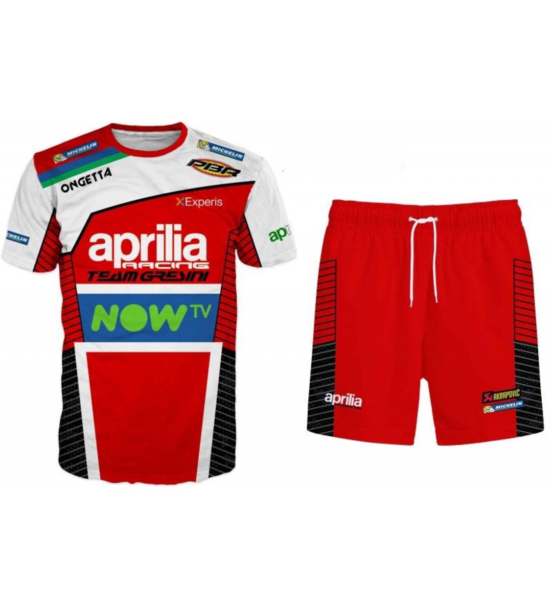 Aprilia T-shirt and Shorts Kit/3d Printed Clothes/custom Motorcycle - Etsy