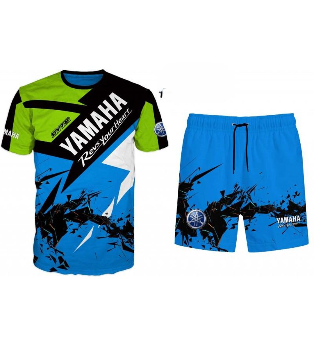 Yamaha T-shirt and Shorts Kit/3d Printed Clothes/custom Motorcycle - Etsy