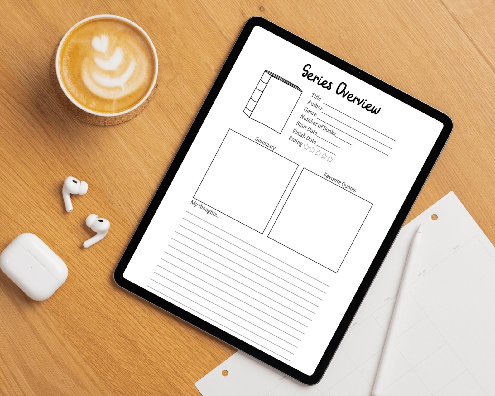 Digital Reading Tracker: Book & Series Review (printable PDF) - Etsy
