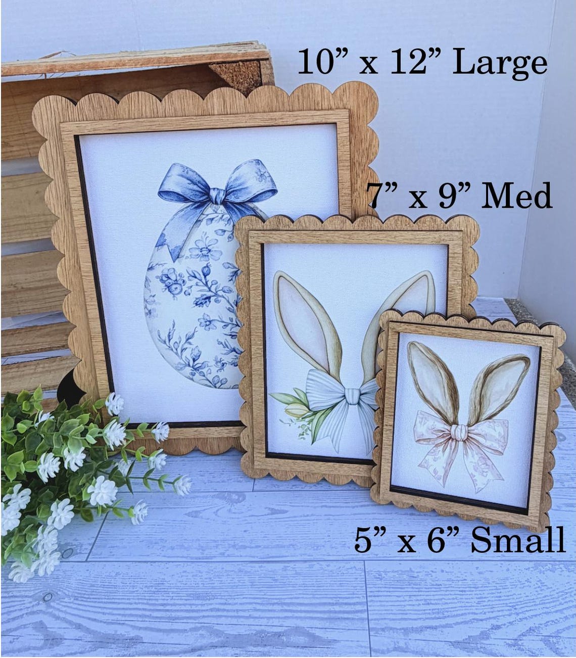 Christ Cross Landscape Scallop Frame Artwork | Wood Scallop Frame ...