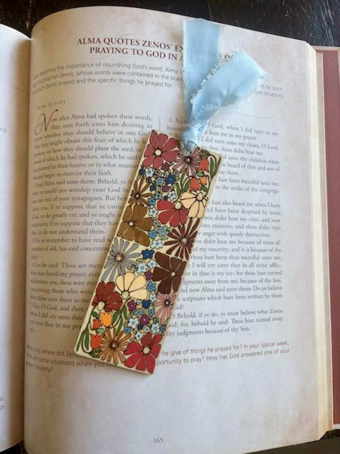 Floral Coloring Bookmark Kit: Laser Cut Wood Craft - Etsy