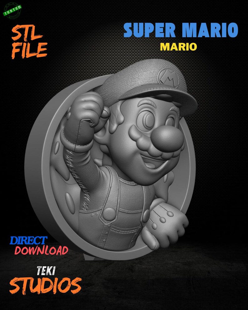 Super Mario 3D STL File High-quality Digital Model for 3D Printing ...