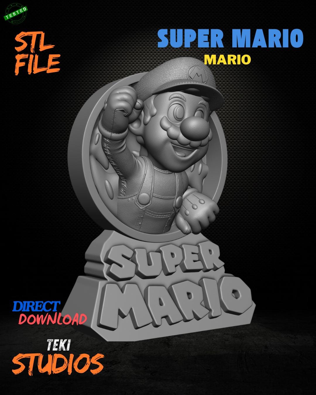 Super Mario 3D STL File High-quality Digital Model for 3D Printing ...