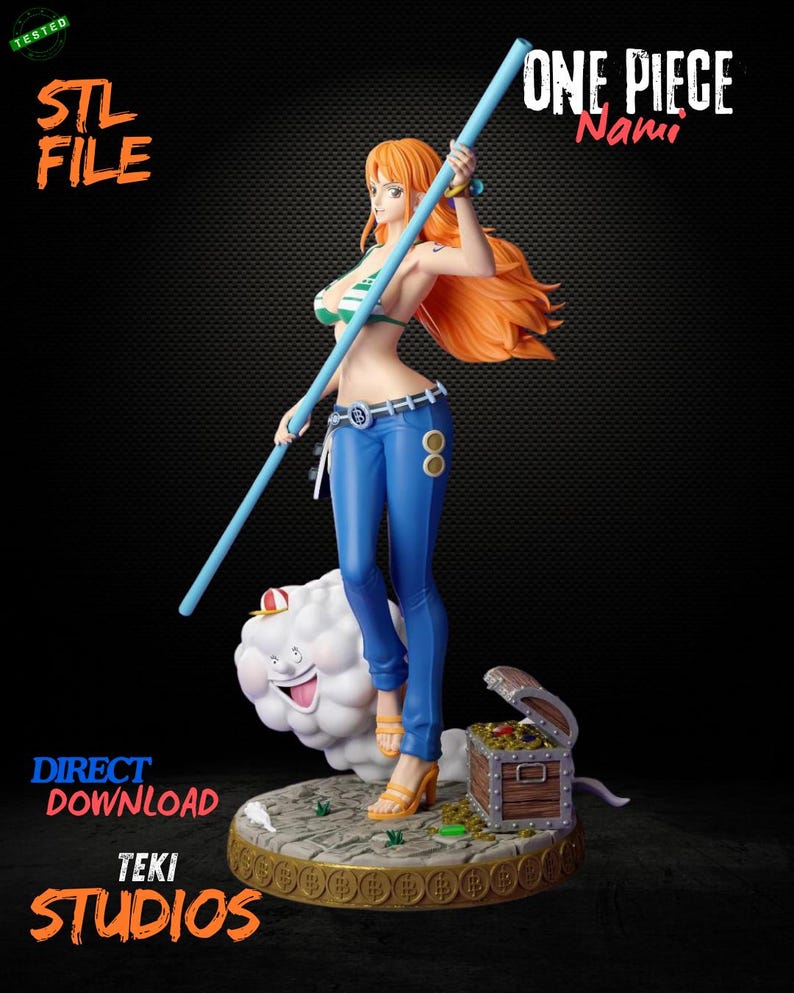 One Piece Nami 3D STL File High-quality Digital Model for 3D Printing ...