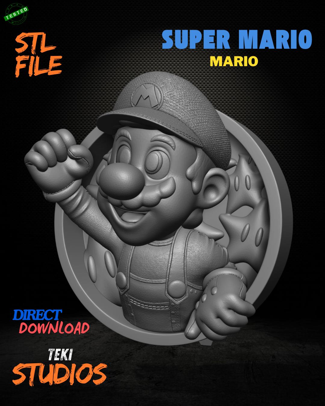 Super Mario 3D STL File High-quality Digital Model for 3D Printing ...