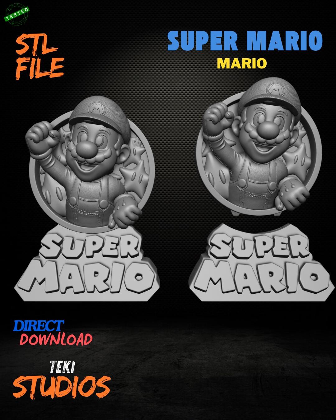 Super Mario 3D STL File High-quality Digital Model for 3D Printing ...