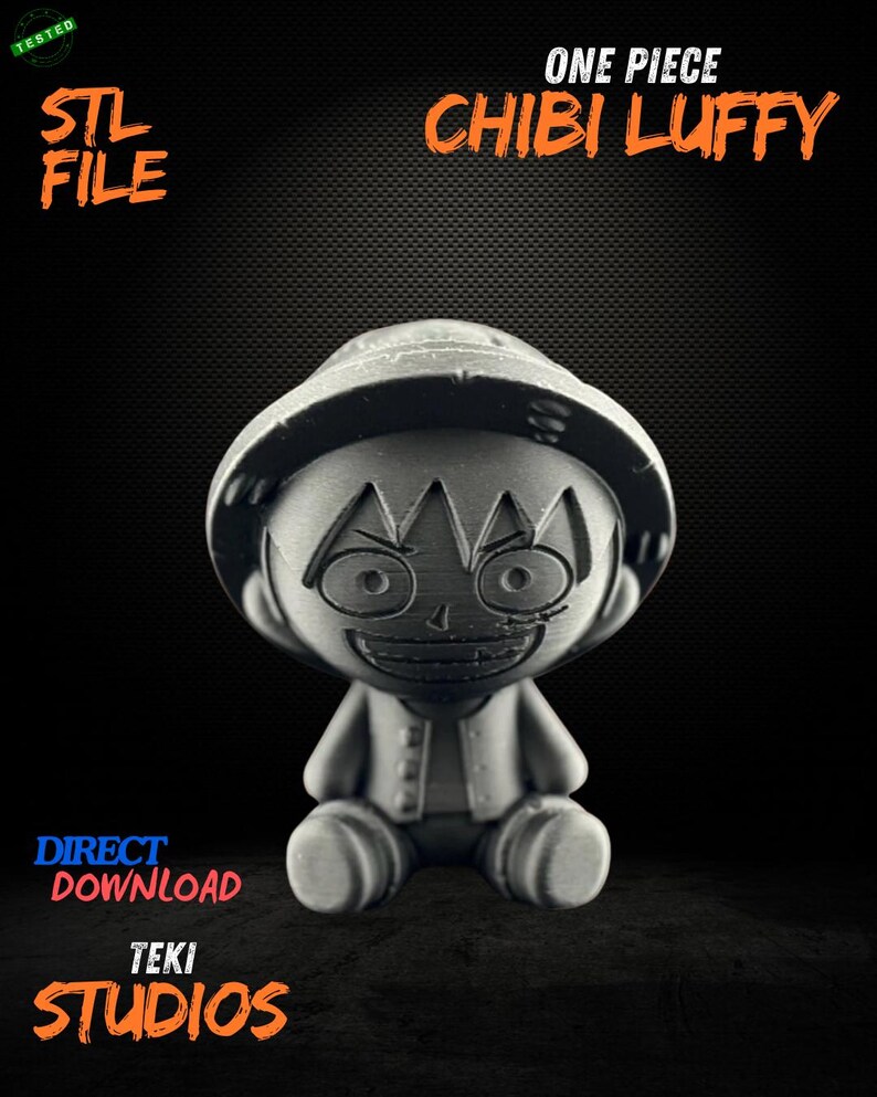 One Piece Chibi Luffy 3D STL File | High-quality Digital Model for 3D ...