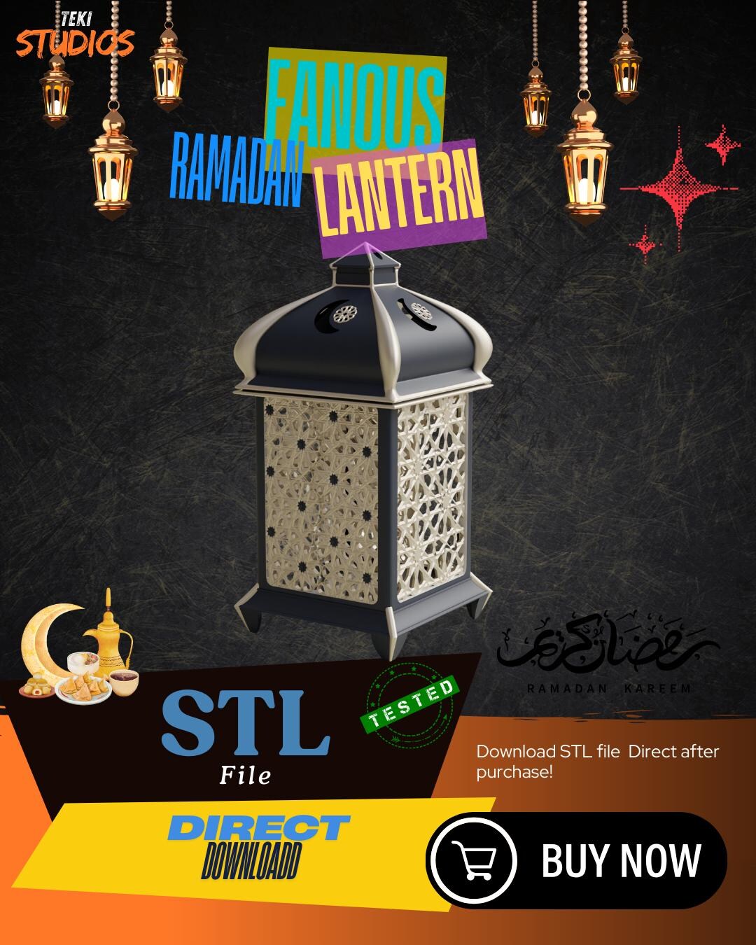 FANOUS ramadan Lantern STL 3D Print File, Digital Download for 3D ...