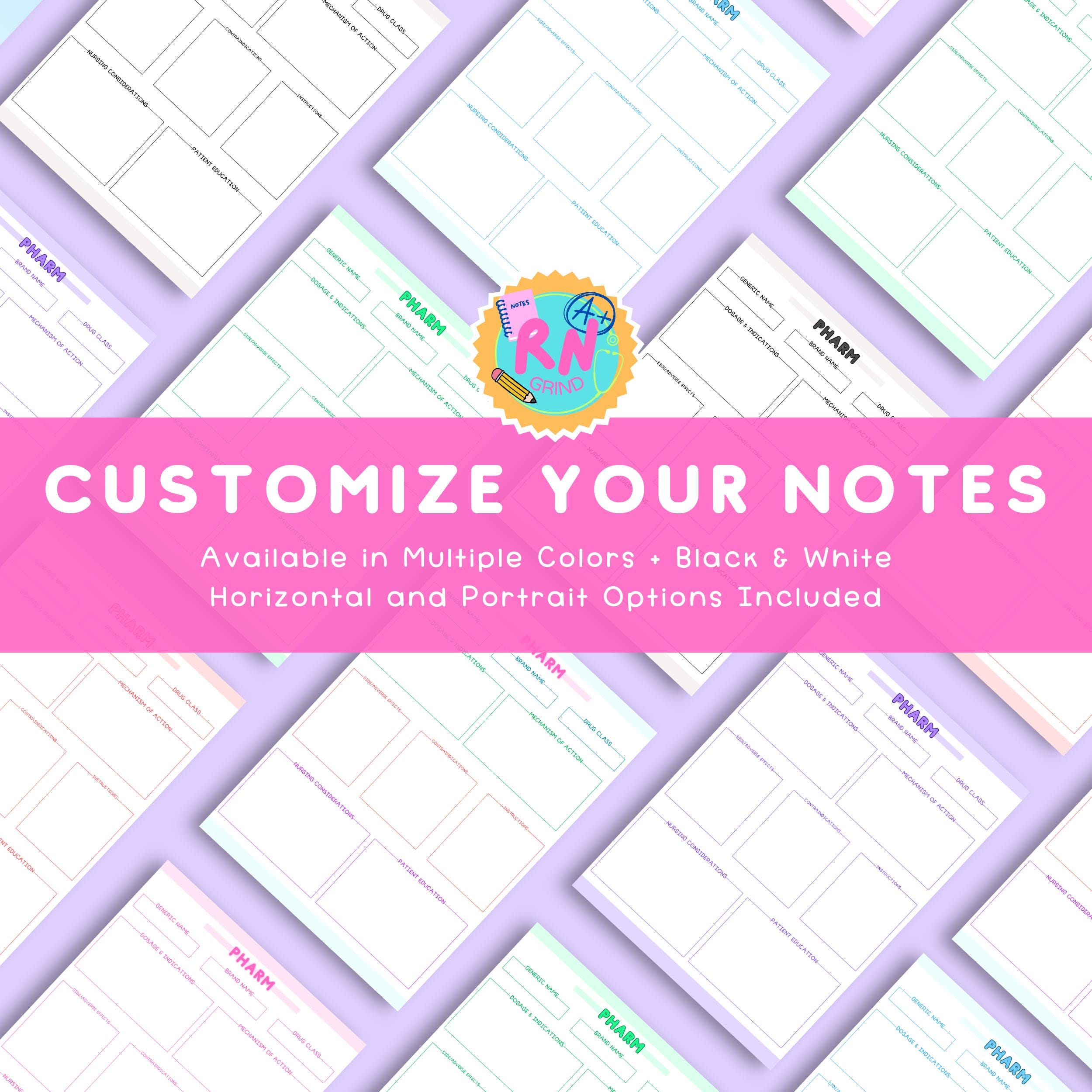 Pharmacology Nursing Template | Pharmacology Study Guide | Nursing ...