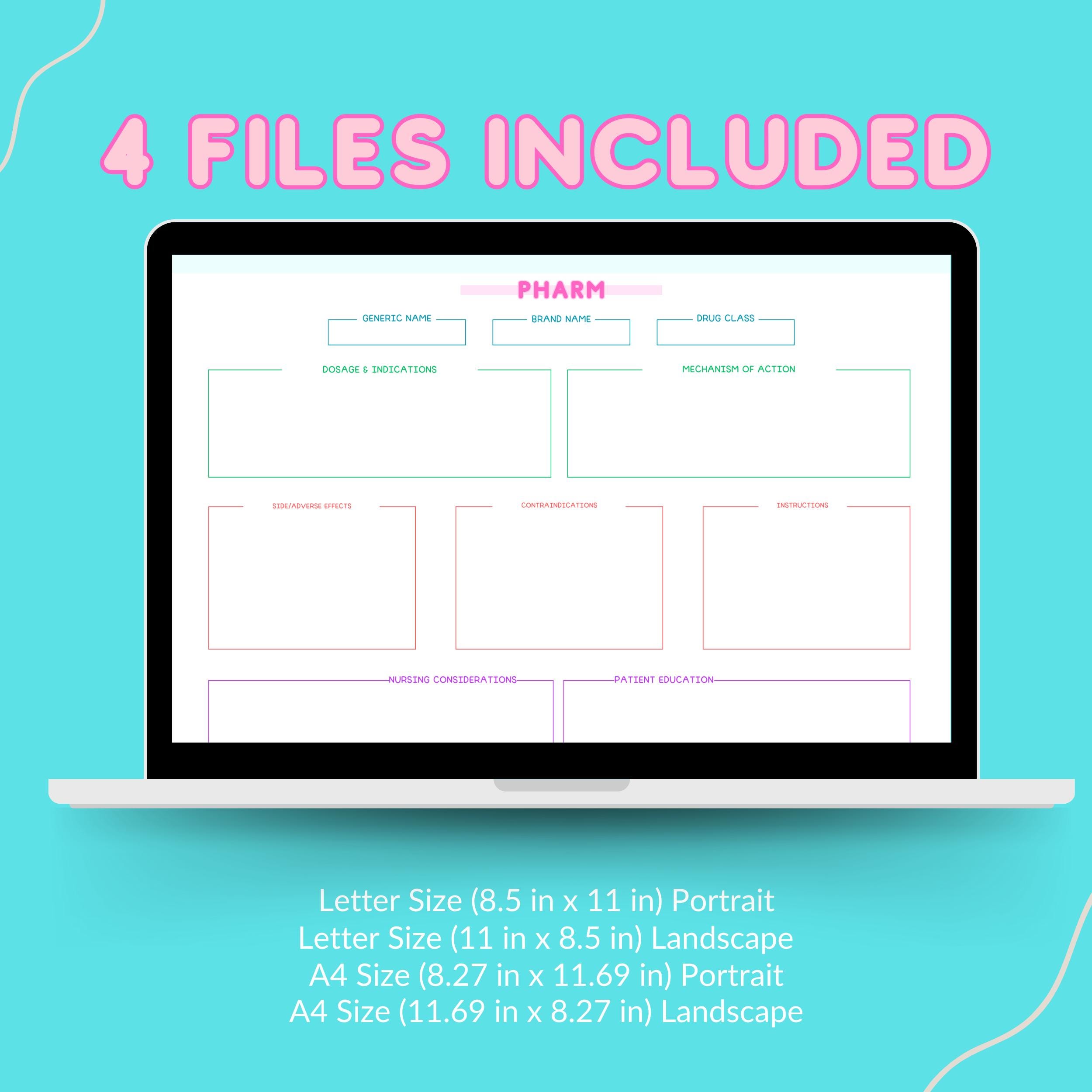 Pharmacology Nursing Template | Pharmacology Study Guide | Nursing ...