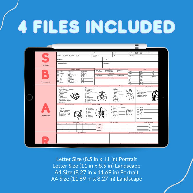 SBAR Nurse Report Sheet | Med Surg SBAR Report Sheet for Nursing ...